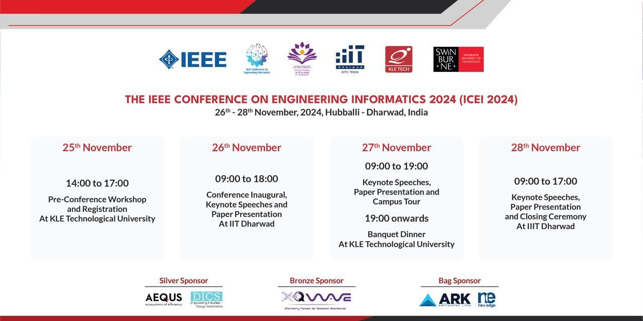2nd IEEE Conference on Engineering Informatics 2024 (ICEI 2024) | IIT Dharwad