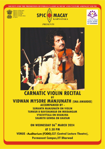 Violin concert by Vidwan Mysore Manjunath | IIT Dharwad